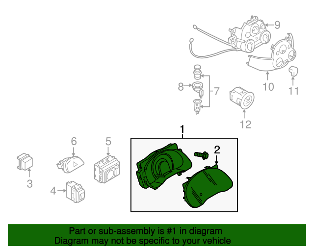 2015-2019 Nissan Versa Cluster Assembly 24810-9KK0A | Nissan Parts Store