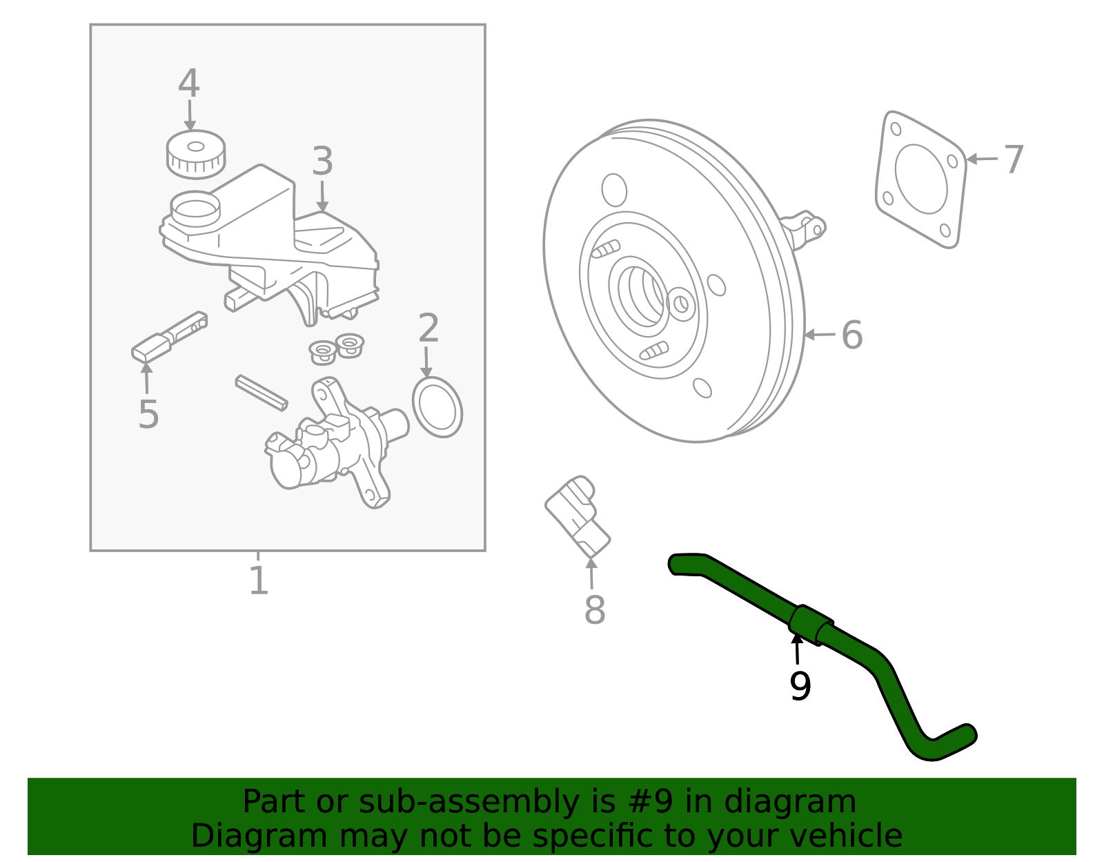 2021 Nissan Rogue Booster Hose 47474-6RA0A | My Nissan Part