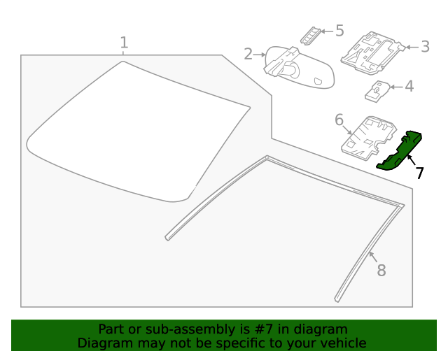 Jet Black Driver Side Windshield Outside Moisture Sensor Cover 42421914 ...