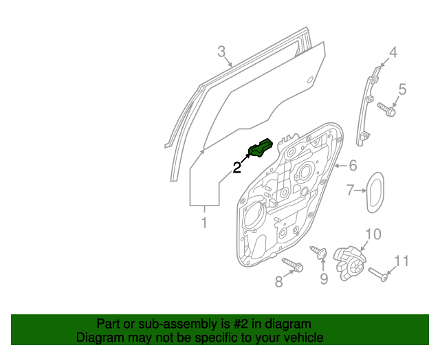 83412-2L000 - Door Glass Fastener 2011-2020 Kia | Kia.Parts Store