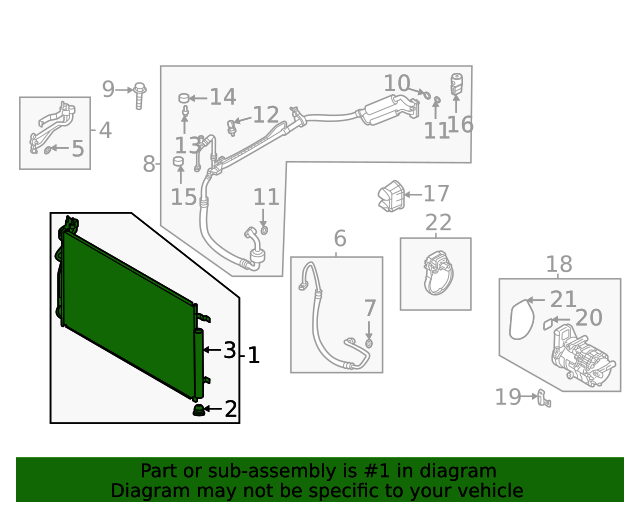 97606-P0000 - Condenser 2022-2024 Hyundai Tucson | AutoNationParts.com