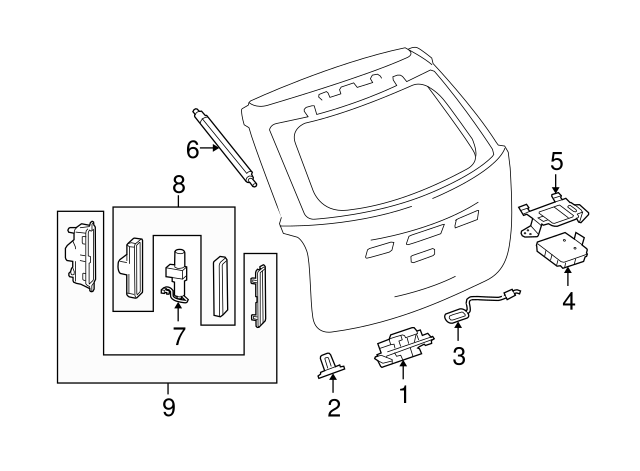 2010-2017 GM Liftgate Release Switch 22862011 GM | GMPartsDirect.com
