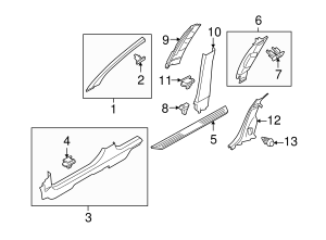 2008-2020 GM Body C-Pillar Trim Panel Clip 24405740 | TascaParts.com