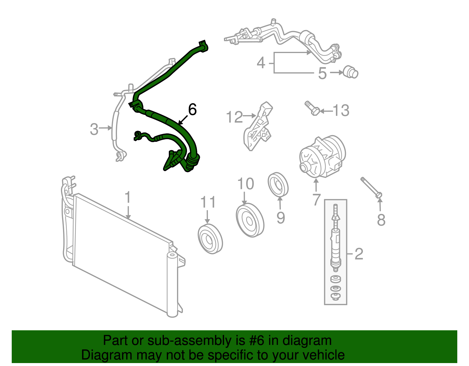 2010-2012 Ford Motorcraft™ A/C Manifold Hose Assembly YF-3513 | OEM ...