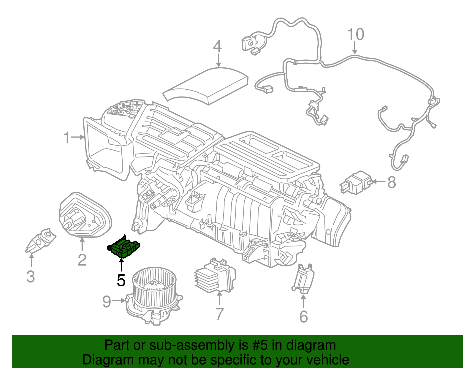 FR3Z-19E616-F - Temp Door Actuator 2015-2024 Ford Mustang | Ford Parts ...