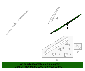 2013-2019 Hyundai Door Belt Molding 82220-2W000 | AutoNationParts.com
