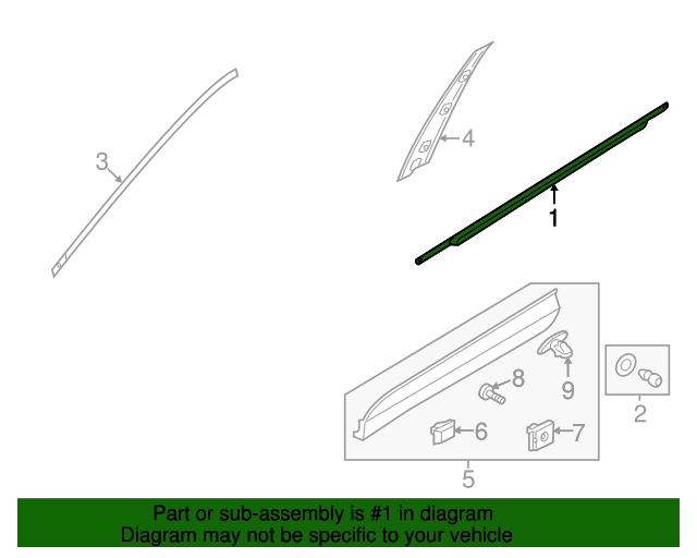 2013-2019 Hyundai Belt Molding 82210-2W000 | OEM Parts Online