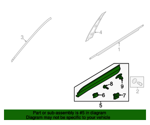 2013-2019 Hyundai Side Molding 87722-2W000-CA | OEM Parts Online