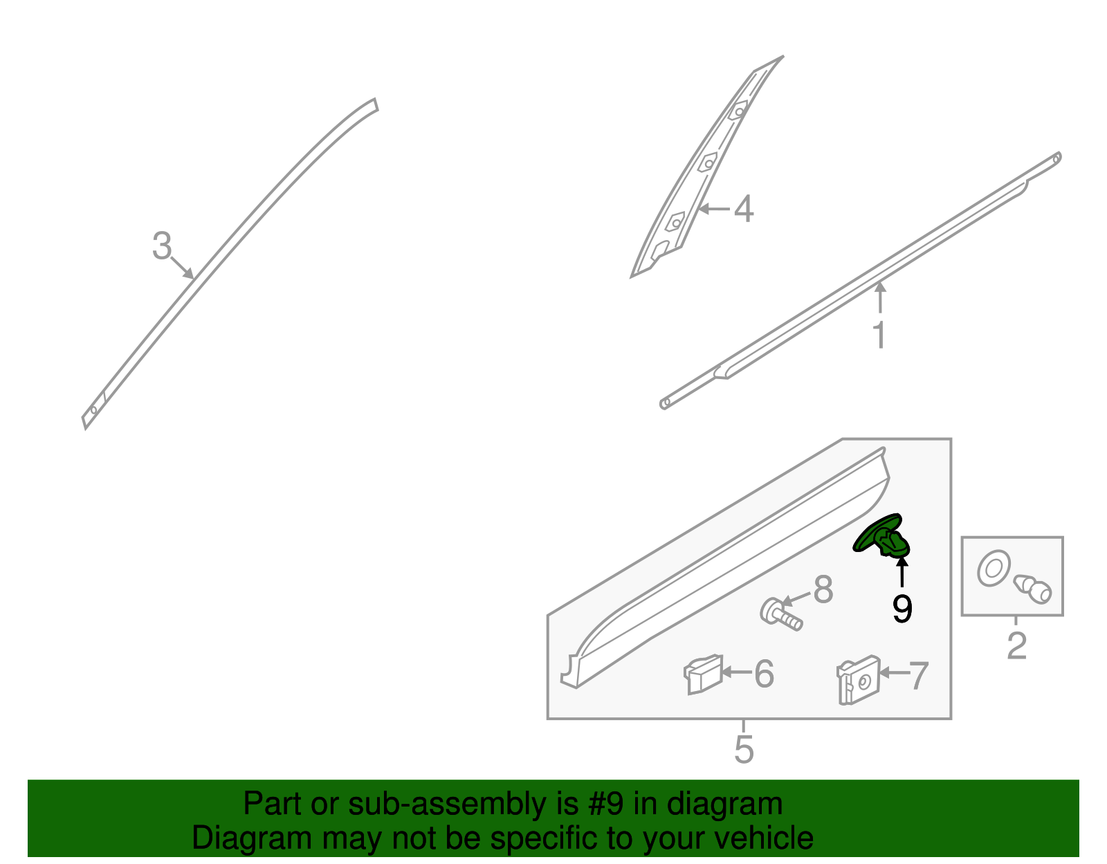 2013-2024 Hyundai Side Molding Retainer Clip 87756-2W000 | Hyundai ...