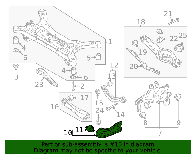 2021-2023 Kia K5 Trailing Arm 55270-L0000 | QuirkParts