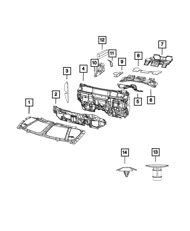 5116436AE - Hood Silencer 2007-2017 Jeep Patriot | AutoNationParts.com