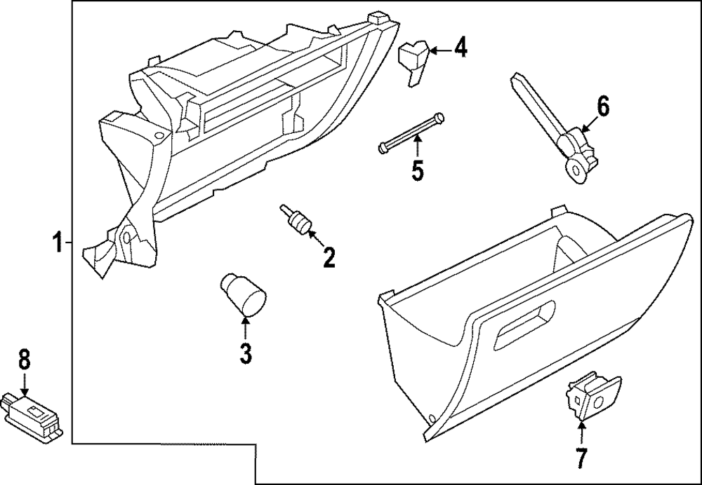 2022-2024 Volkswagen Glove Box Assembly 5H1-857-097-4PK | Retail ...