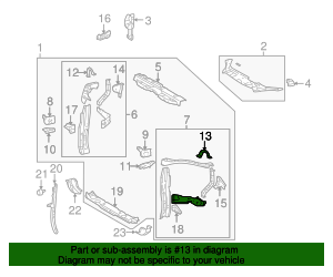 2008-2013 Toyota Highlander Side Support Upper Bracket 53838-0E040 ...
