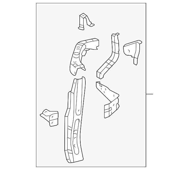 Genuine OEM Side Support Part# 53202-0E040 Fits 2008-2010 Toyota ...