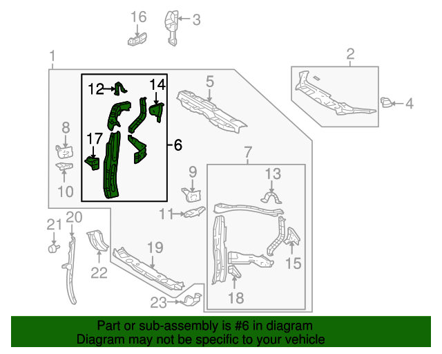 Genuine OEM Side Support Part# 53202-0E040 Fits 2008-2010 Toyota ...