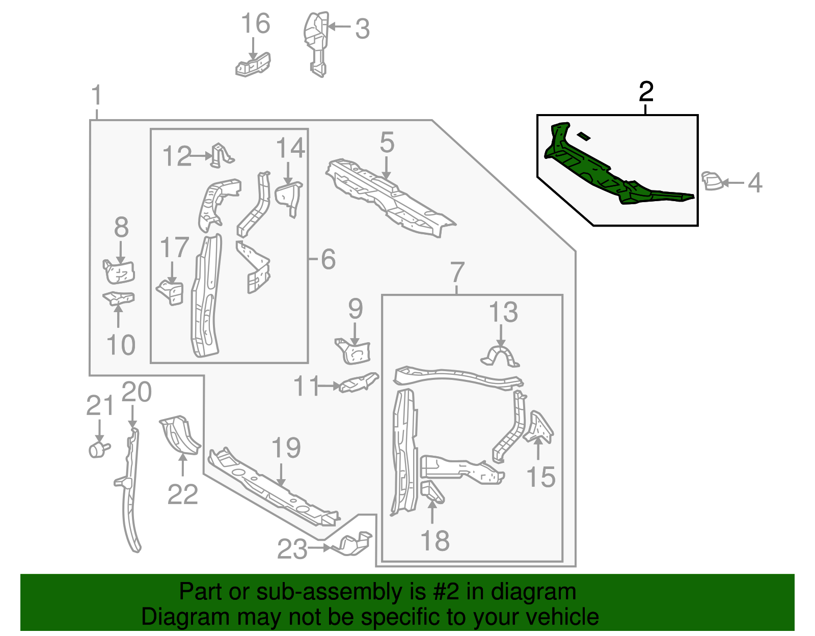 2011-2013 Toyota Highlander Upper Seal 53295-0E050 | Toyota Parts Center