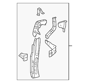 Genuine OEM Side Support Part# 53202-0E040 Fits 2008-2010 Toyota ...