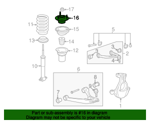 2007-2014 GM Front Shock Absorber Upper Mount 25869477 GM ...