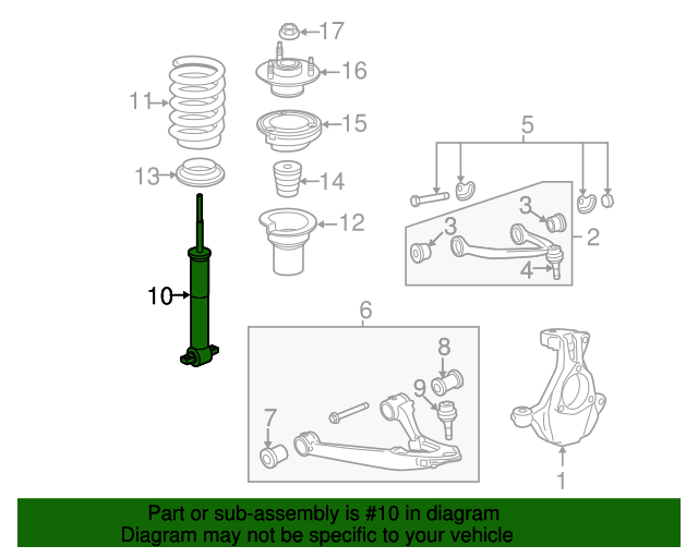 2009-2014 GM W (S)Absorber (Replaces Part Number 19353951) 19420992 GM ...