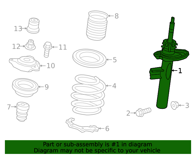 247-323-54-00 - Suspension Strut 2021-2022 Mercedes-Benz ...