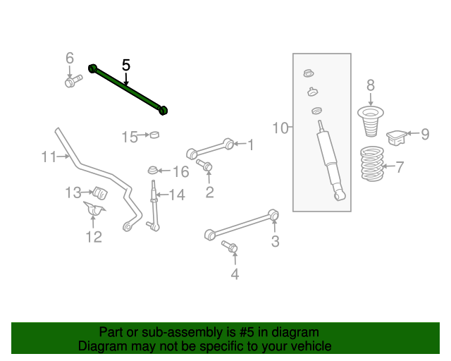 48740-60160 - Lateral Arm - 2010-2023 Toyota | OEM Genuine Toyota Parts
