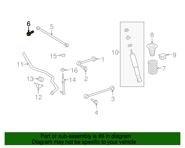 90119-14119 - Lateral Arm Bolt - 2003-2022 Toyota | OEM Genuine Toyota ...