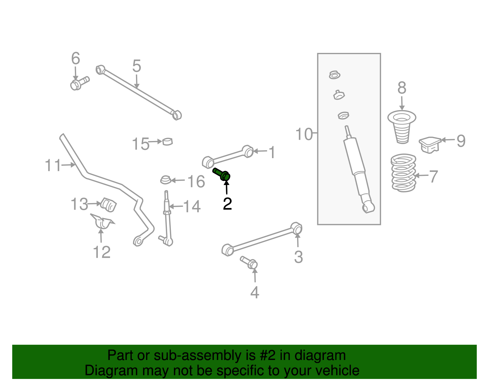 90105-12340 - Upper Control Arm Bolt 2003-2024 Toyota | American Toyota ...