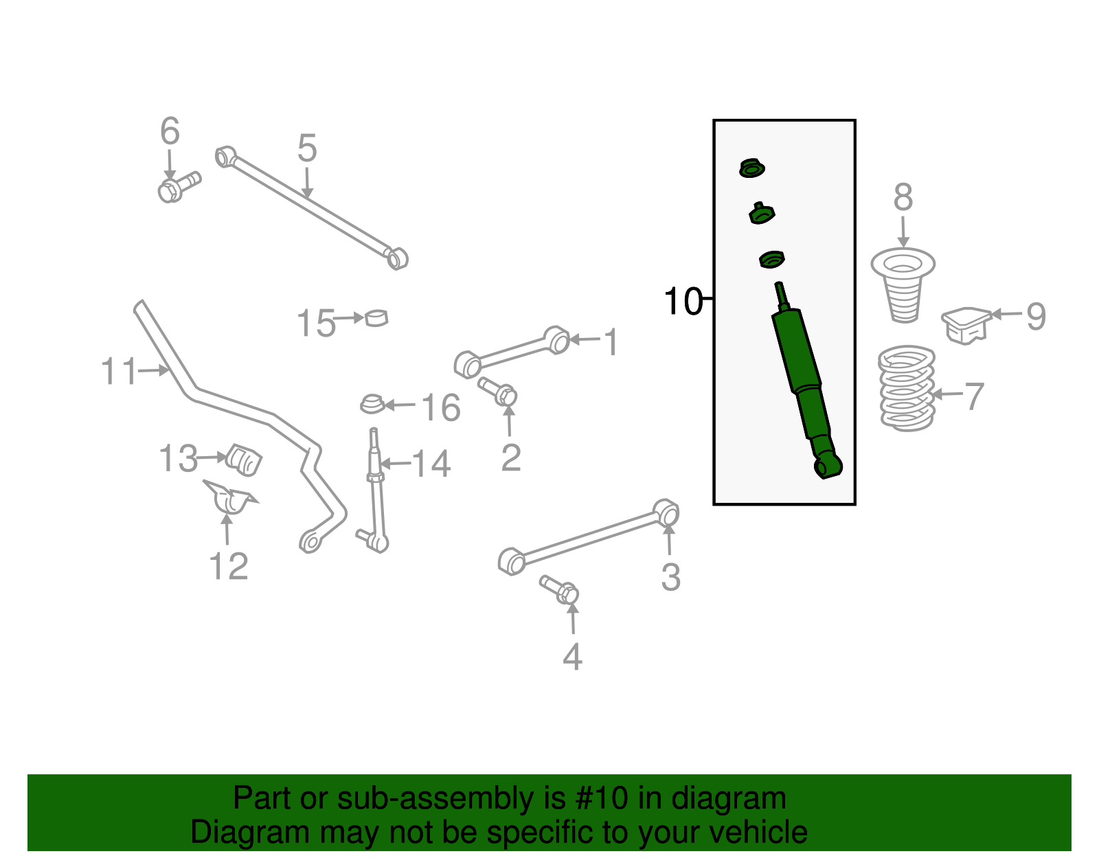 Genuine Toyota Shock Absorber part# 48530-80603 for 2010-2024 Toyota ...