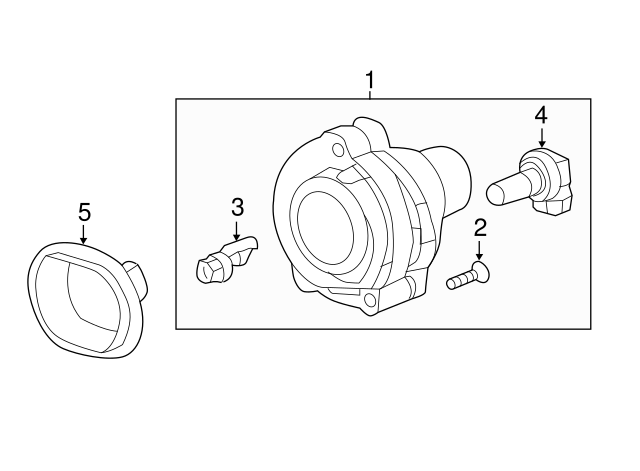 2013-2017 GMC Bright Chrome Front Passenger Side Fog Lamp Bezel ...