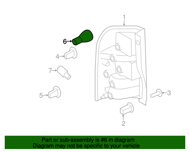 Genuine OEM Backup Lamp Bulb Part# LR000863 Fits 2008-2016 Land Rover ...