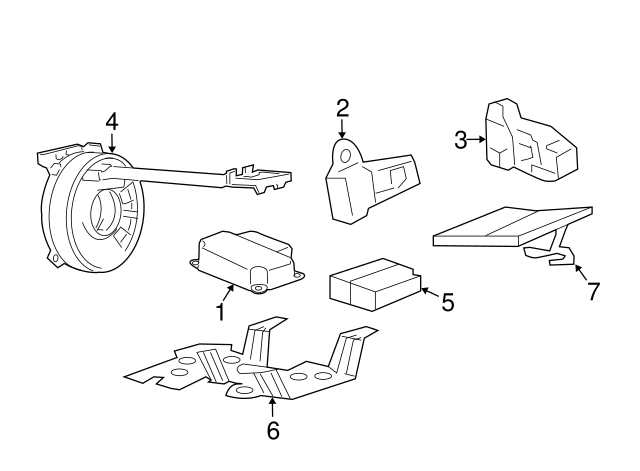 2012-2017 GM Airbag Sensing and Diagnostic Module 13599656 GM ...