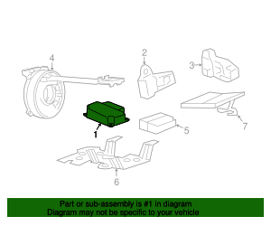 2012-2017 GM Airbag Sensing and Diagnostic Module 13599656 GM ...