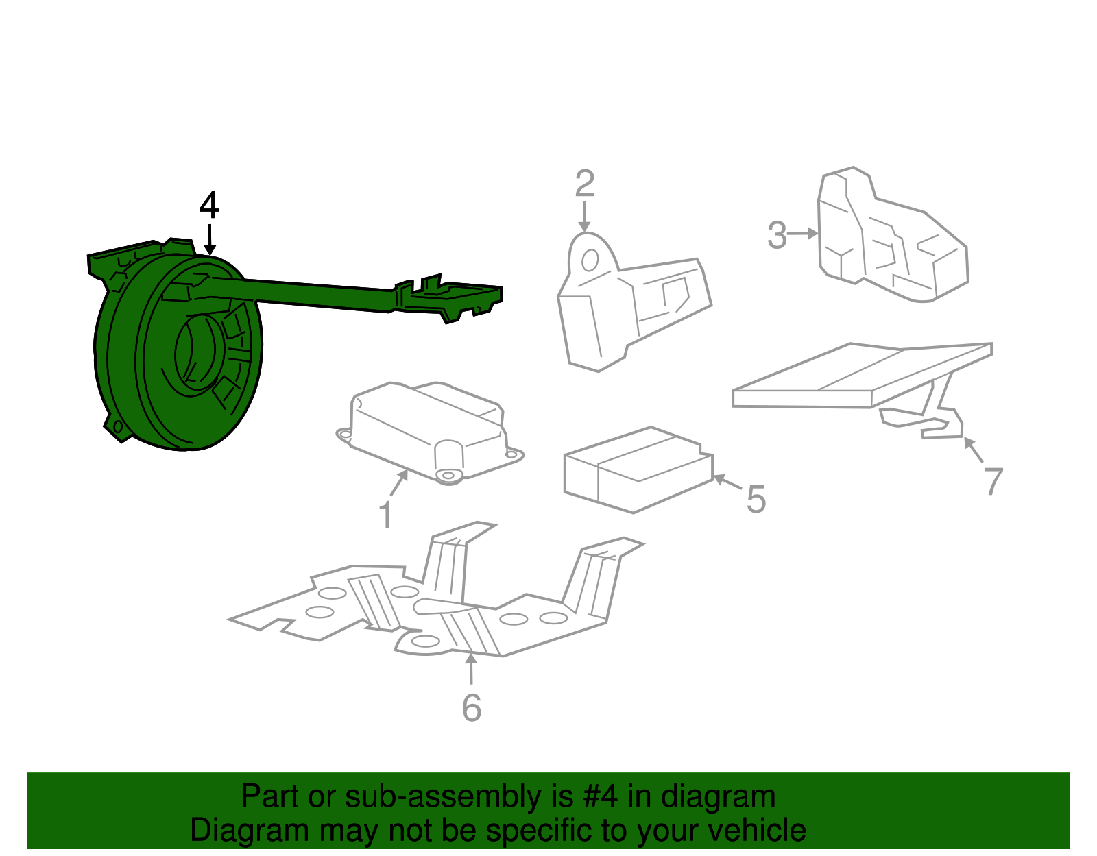 2013-2016 Chevrolet Steering Wheel Airbag Coil 22914039 | OEM Parts Online