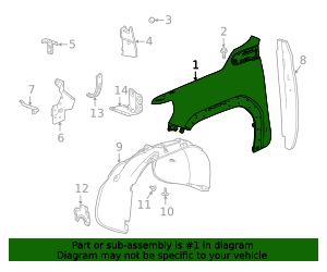 2020-2023 GMC Front Passenger Side Fender 84581169 GM | GMPartsDirect.com