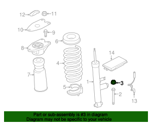 33326760668 - 1995-2021 BMW Lock Nut (33-32-6-760-668) | BMW of South ...