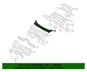 51-71-7-180-743 - Cowl Grille - 2006-2012 BMW | BMW Parts Wholesale
