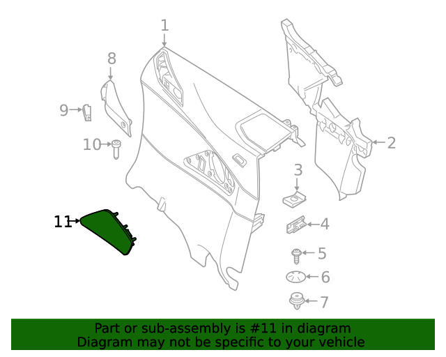 2019-2023 BMW Speaker Grille 51-43-7-499-022 | BMWPartsDirect.com