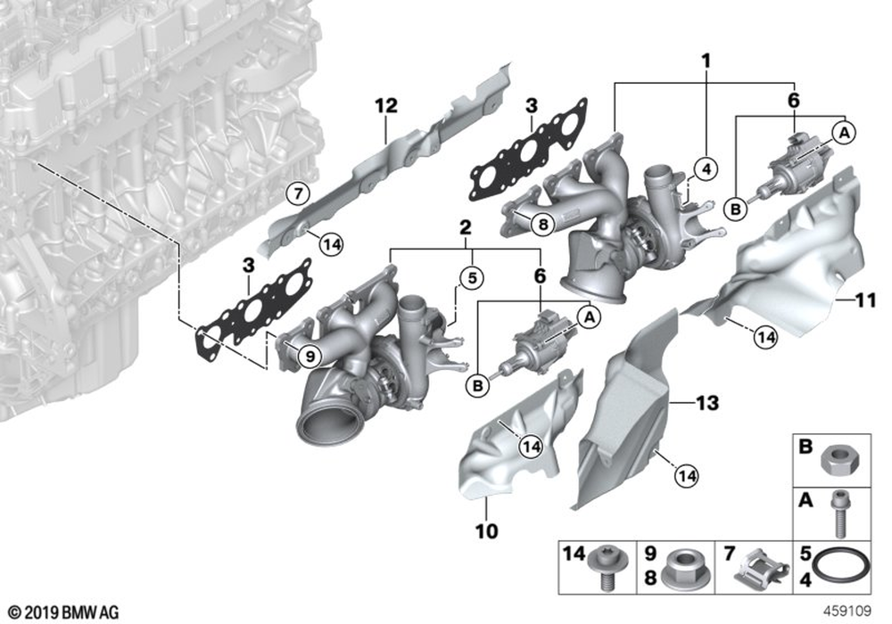 2012-2021 BMW Turbocharger With Exhaust Manifold 11657849651 | Retail ...