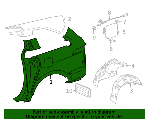 2021-2024 Toyota Sienna Side Panel 61018-08010 | Toyota Parts Center