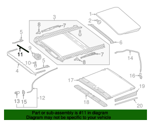 218-540-00-10-64 - Sunroof Wiring Harness 2012-2016 Mercedes-Benz ...