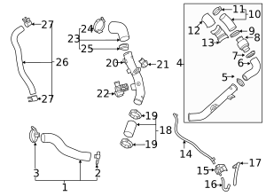 2020-2023 Kia Turbocharger Outlet Tube 28262-2B780 | QuirkParts