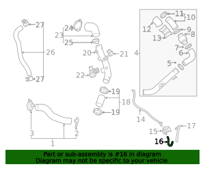 28274-2B780 - Connector Hose - 2020-2024 Kia Forte | Kia Auto Parts