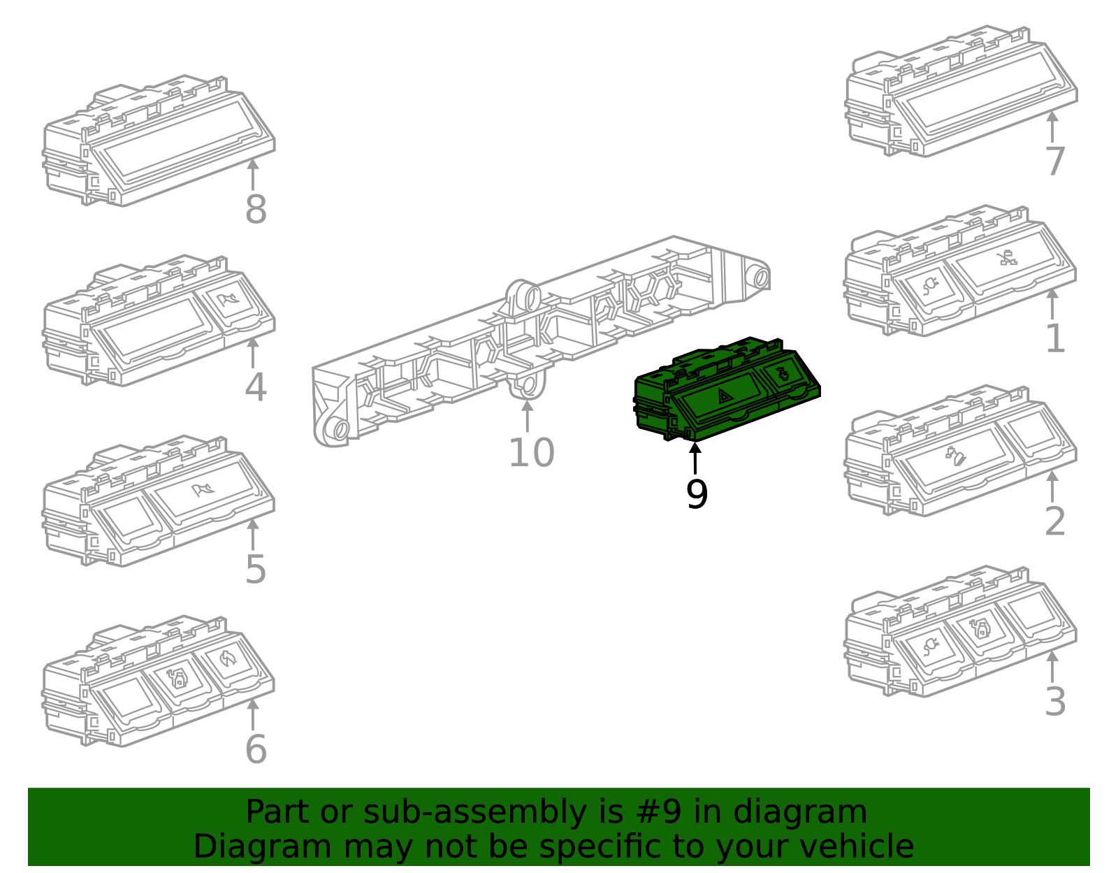2023-2024 GM Stab Control Switch 84849986 GM | GMPartsDirect.com