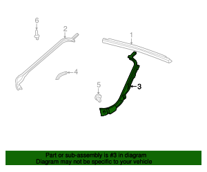 2002-2010 Lexus SC430 Side Molding 75534-24070 | OEM Parts Online