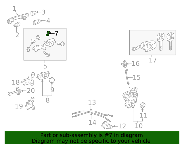 69293-33010 - Handle Base Snap - 2020-2022 Toyota Corolla | OEM Genuine ...