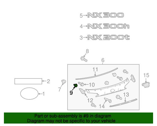 75867-30130 - Rocker Molding Clip - 2006-2020 Lexus | MyLexusParts