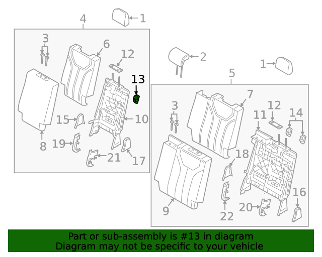 2020-2023 Hyundai Palisade Seat Back Panel Cap 89E20-S8500-NNB | OEM ...