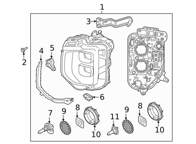 Genuine Composite Assembly for 2020-2022 Hyundai Palisade | Part# 92101 ...