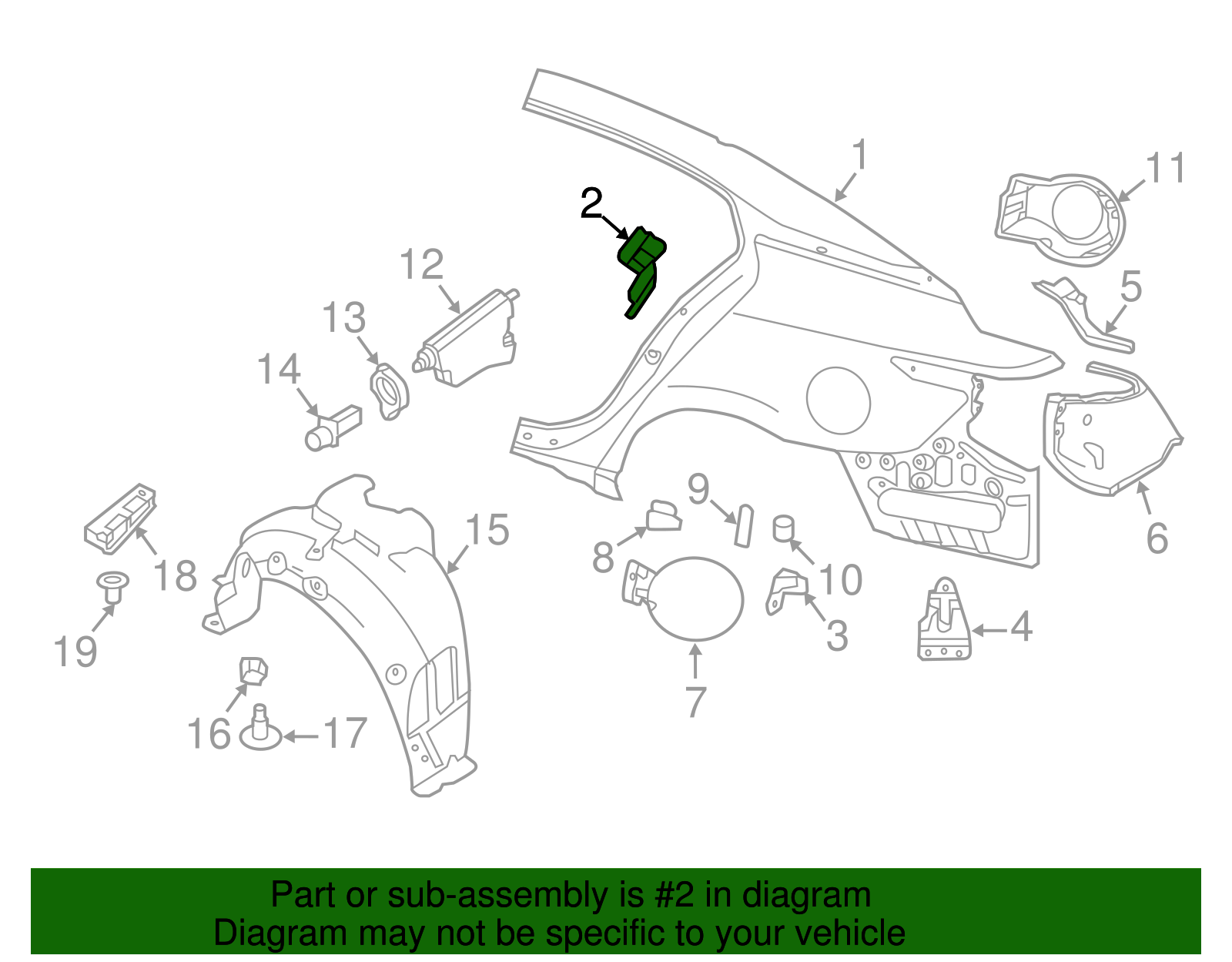2021-2023 Nissan Maxima Quarter Panel Retainer G6690-9DLMA | Sullivan ...