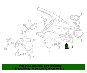 2016-2020 Nissan Quarter Panel Bracket K8839-3JAMA | QuirkParts